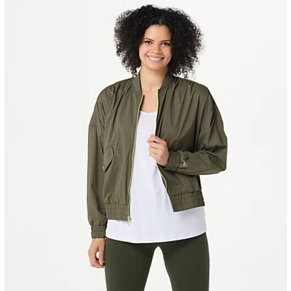 zuda | Jackets & Coats | Zuda Fortitude Windbreaker Bomber Jacket Olive ...